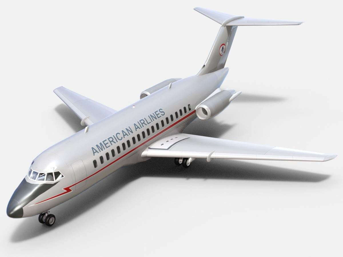 Douglas DC-9-15 American Airlines 3D Model by Dreamscape Studios