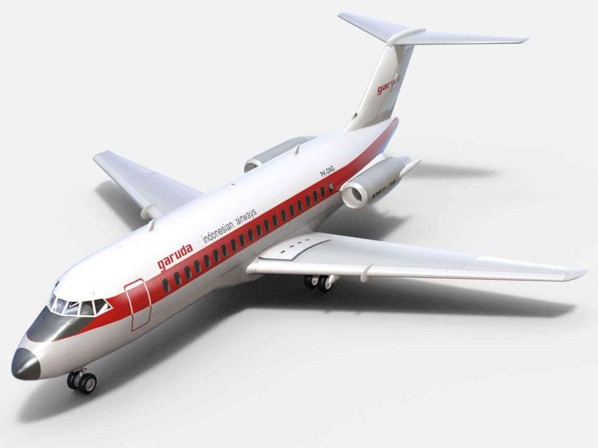 Douglas DC-9-15 Garuda - 3D Model by Dreamscape Studios