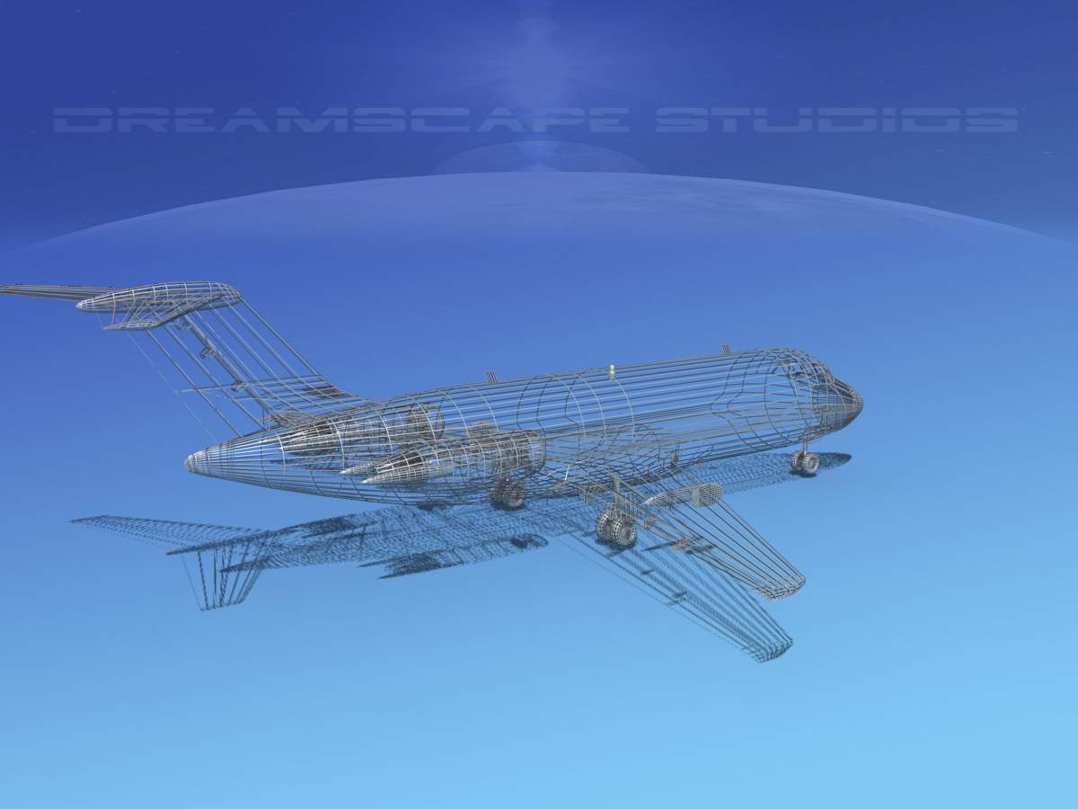 Douglas DC-9-15 Garuda 3D Model by Dreamscape Studios