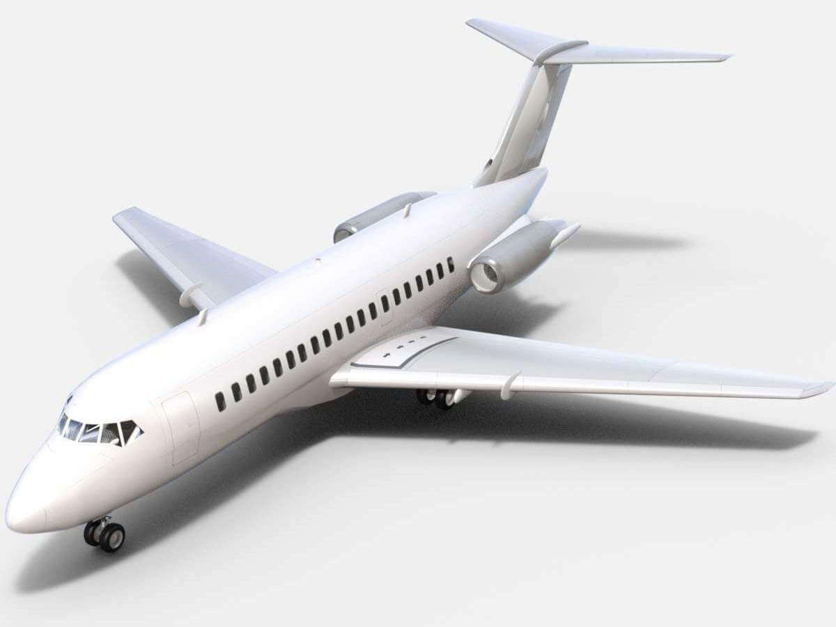 Douglas DC-9-20 Unmarked - 3D Model by Dreamscape Studios