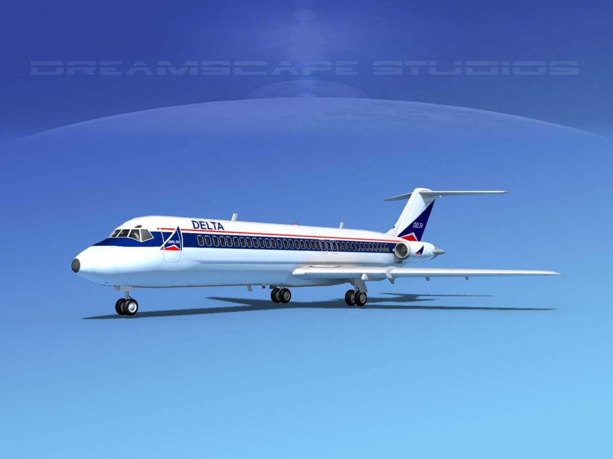 Douglas DC-9-30 Delta 3D Model by Dreamscape Studios