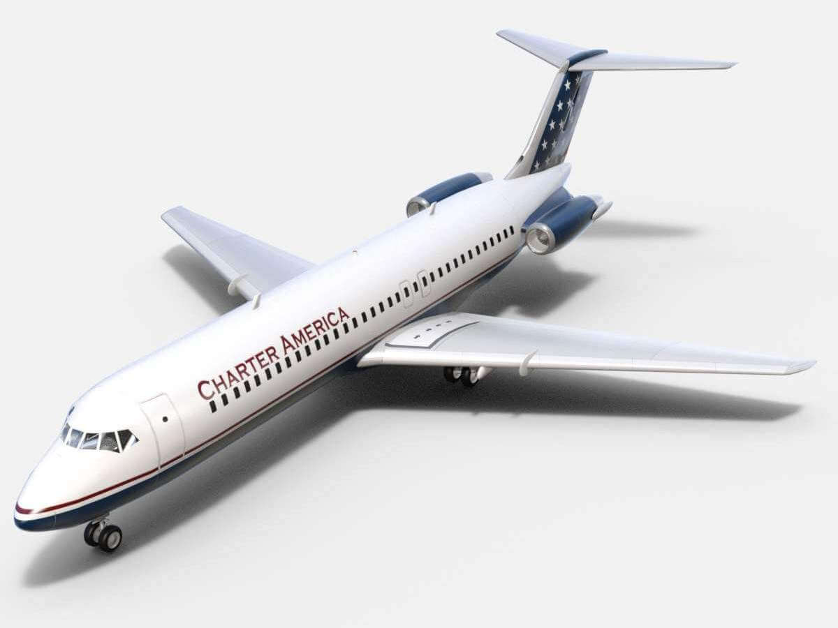 Douglas DC-9-30 Express America 3D Model