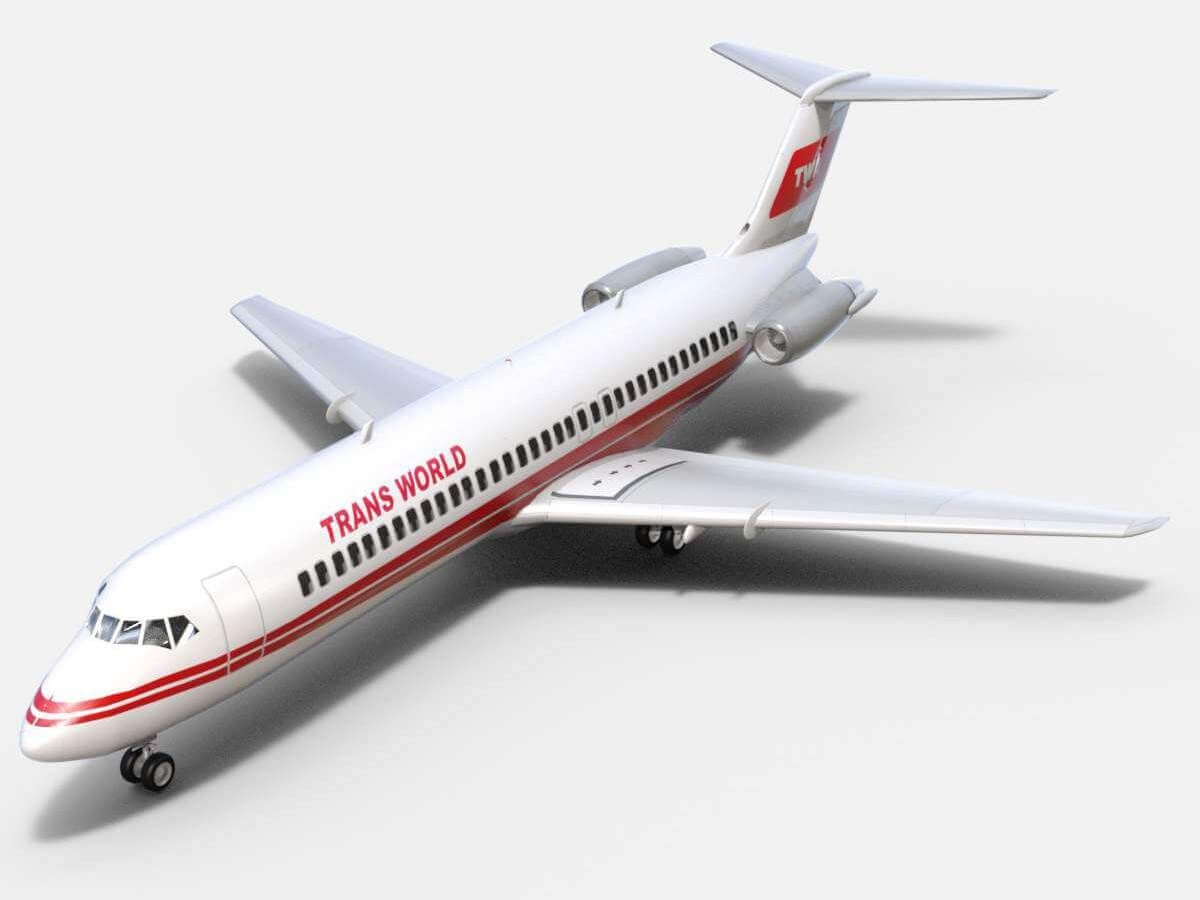 Douglas DC-9-30 TWA 3D Model by Dreamscape Studios