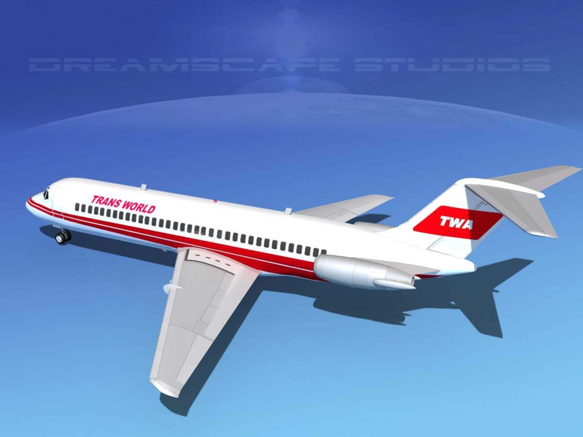 Douglas DC-9-30 TWA 3D Model by Dreamscape Studios