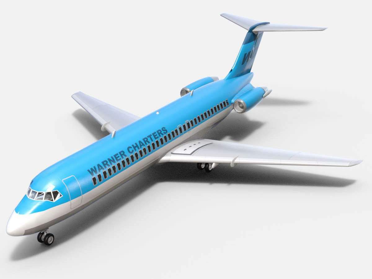 Douglas DC-9-30 Warner Charter - 3D Model by Dreamscape Studios