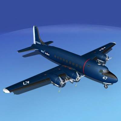Douglas R-6D Skymaster V01 3D Model by Dreamscape Studios
