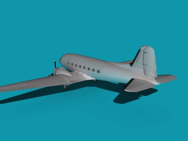 Douglas Super DC-3 R4D-8 3D Model by Dreamscape Studios