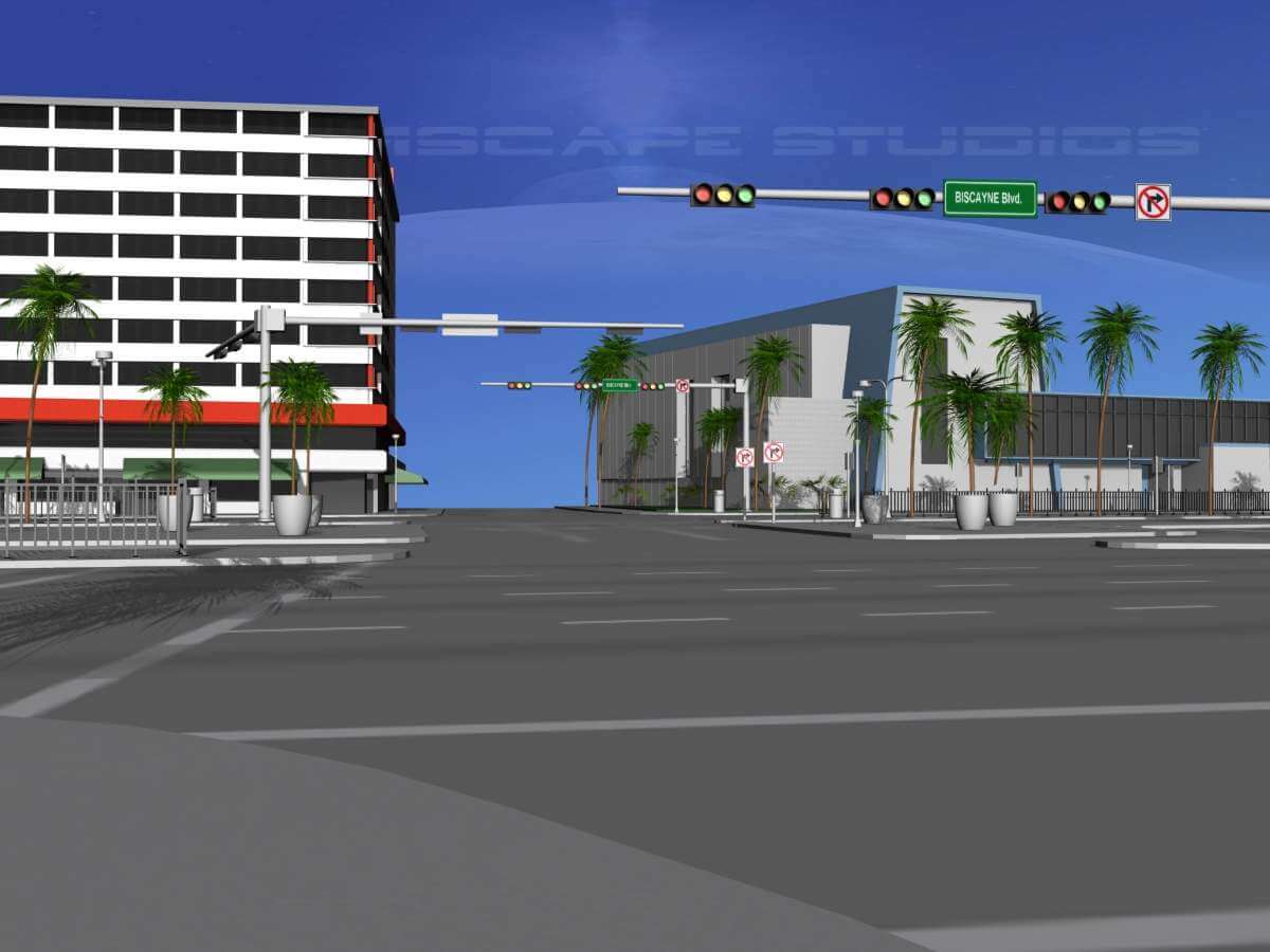 Downtown Miami - 3D Model by Dreamscape Studios