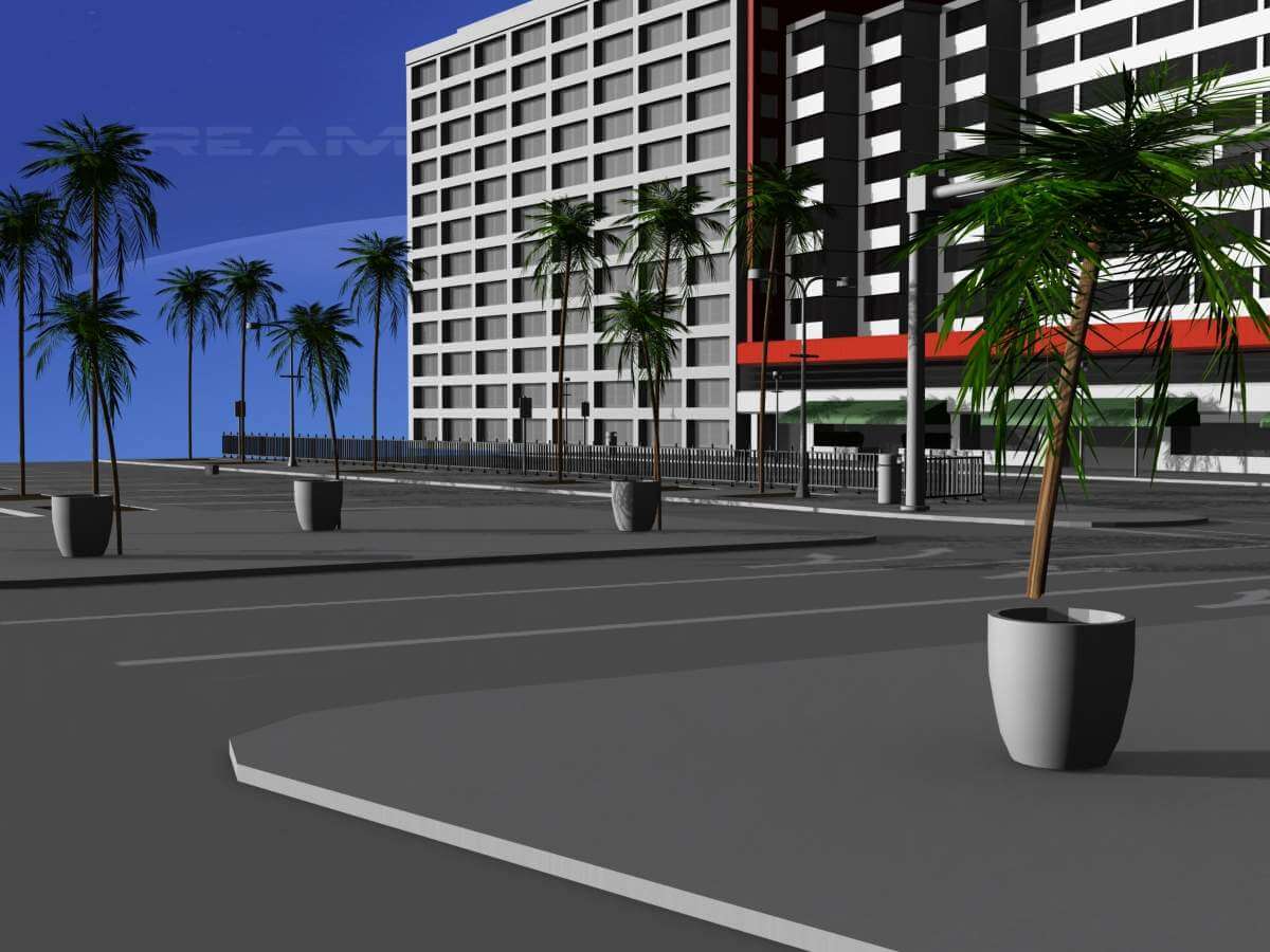 Downtown Miami - 3D Model by Dreamscape Studios