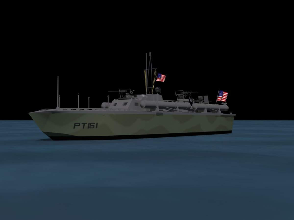 Elco PT Boat PT161r - 3D Model by Dreamscape Studios