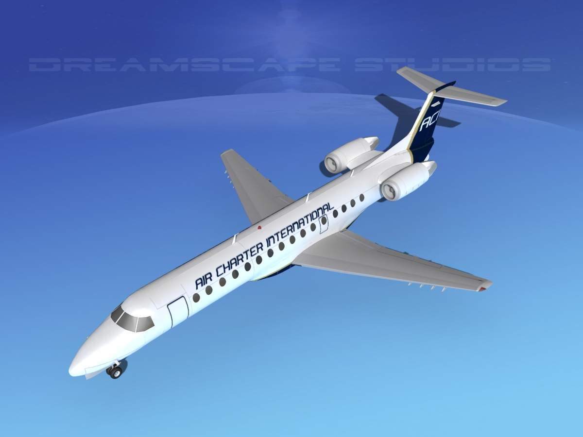 Embraer ERJ-140 Air Charter Intl 3D Model by Dreamscape Studios