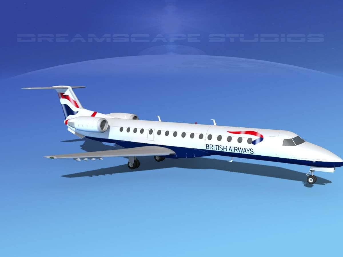 Embraer ERJ-140 British Airways 3D Model by Dreamscape Studios