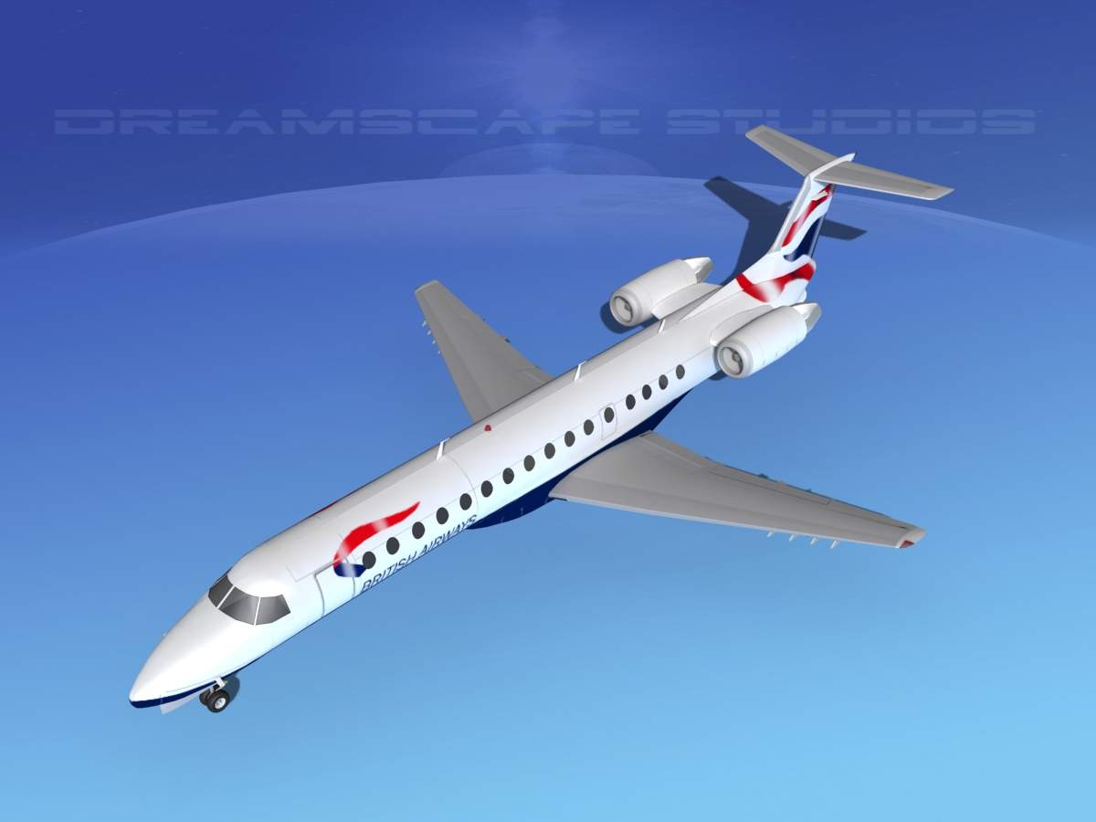 Embraer ERJ-140 British Airways 3D Model by Dreamscape Studios