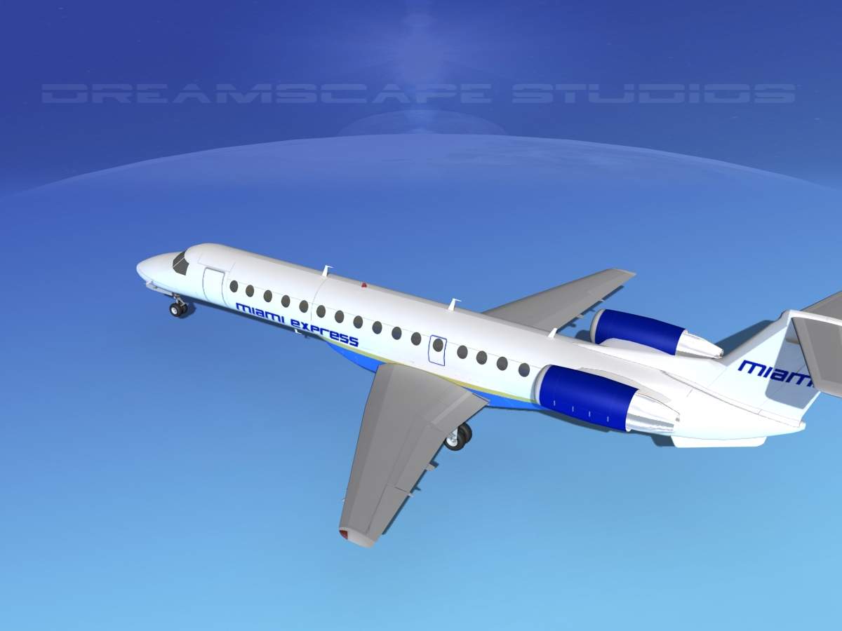 Embraer ERJ-140 Miami Express 3D Model by Dreamscape Studios