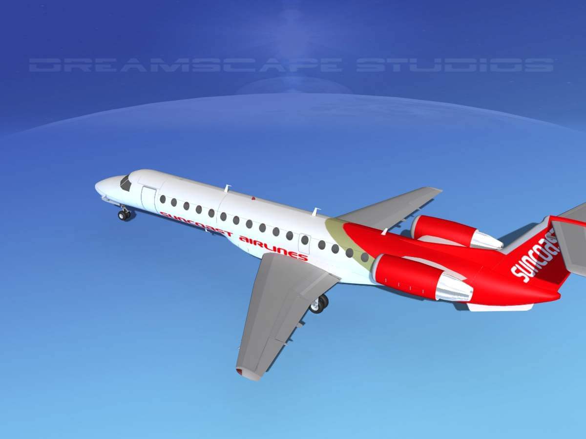 Embraer ERJ-140 Suncoast Air 3D Model by Dreamscape Studios