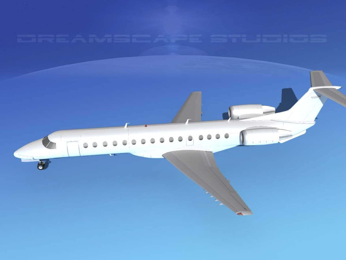 Embraer ERJ-140 Unmarked - 3D Model by Dreamscape Studios