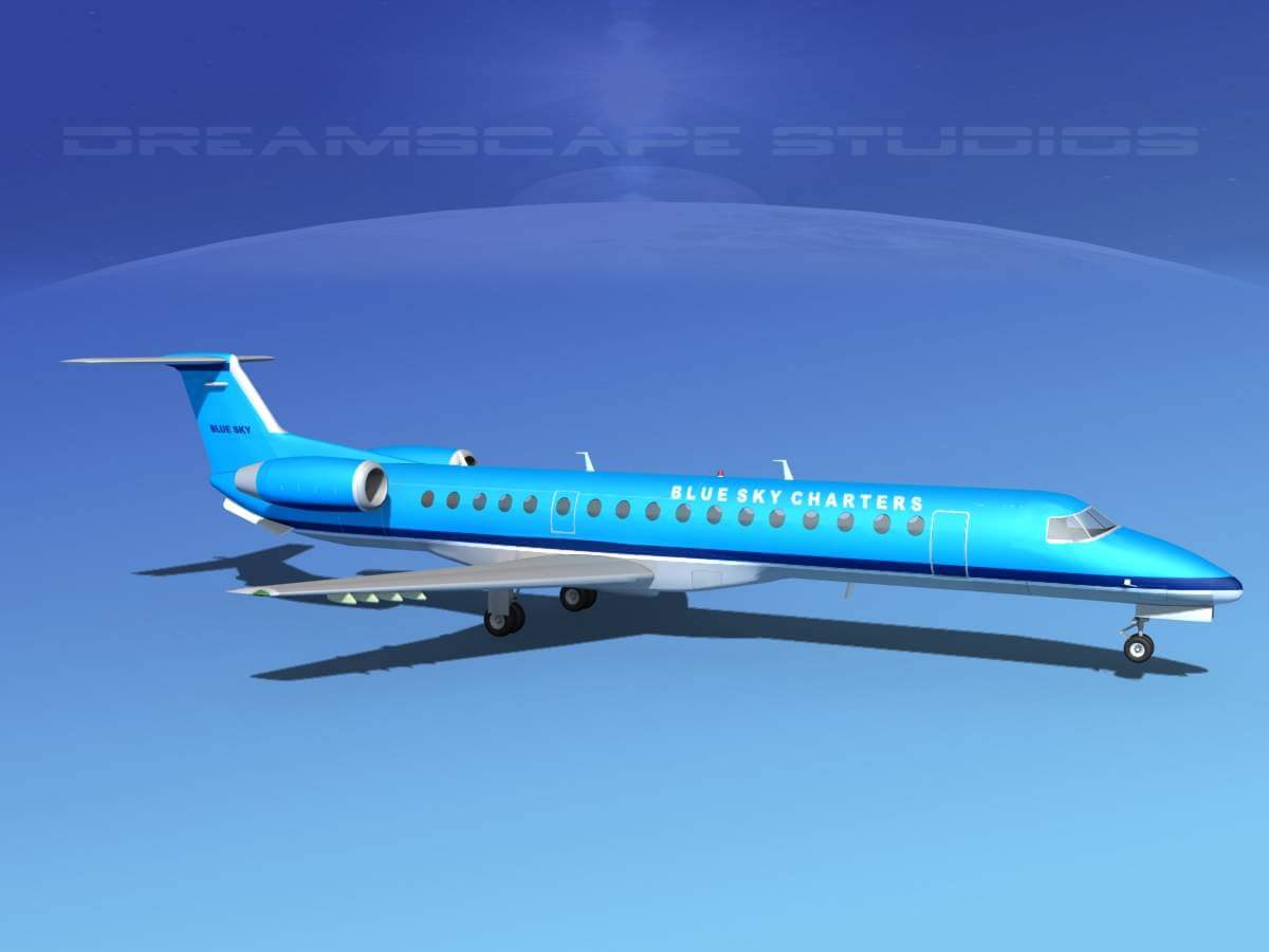 Embraer ERJ-145 Blue Sky Charters 3D Model by Dreamscape Studios