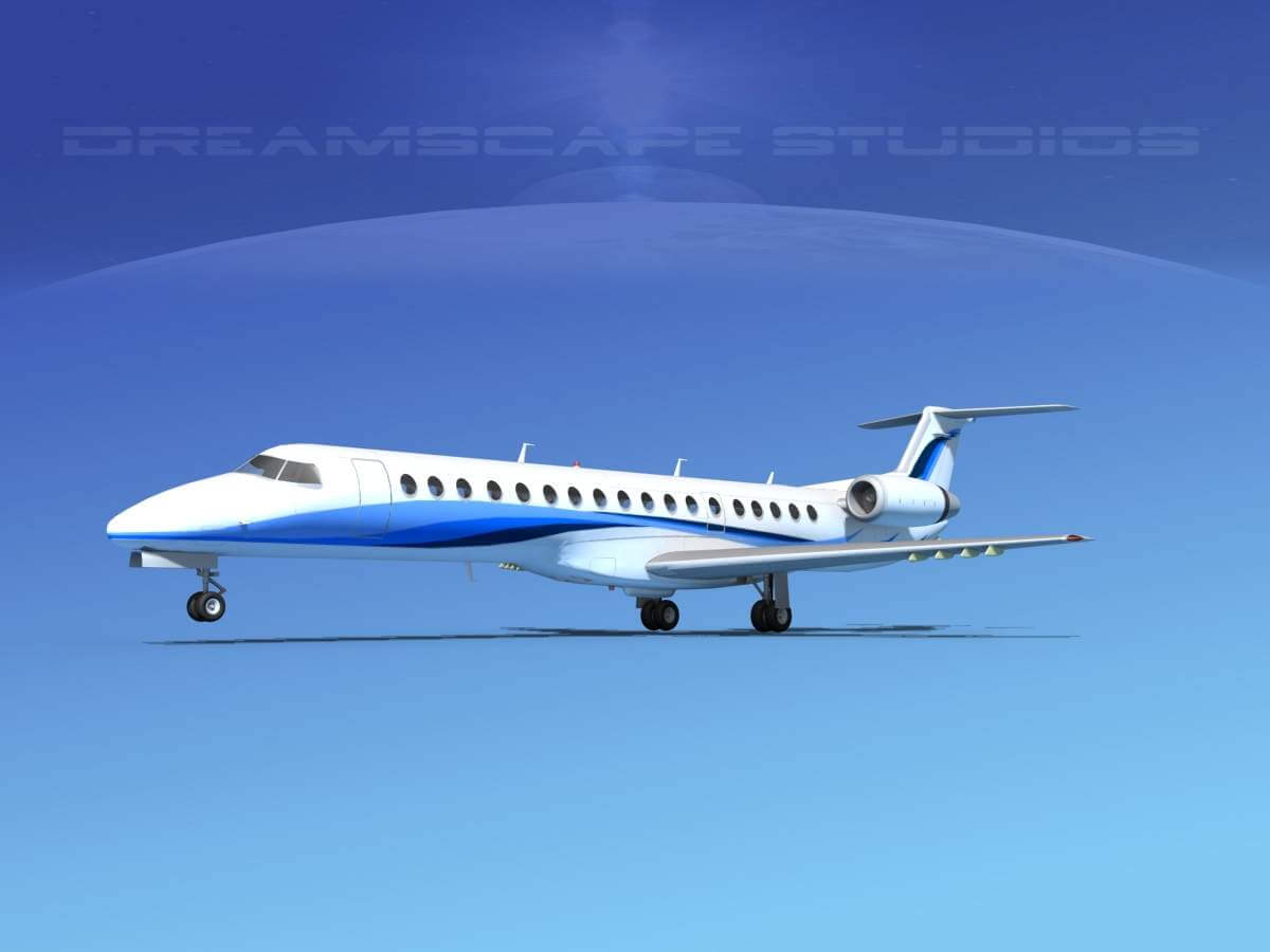 Embraer ERJ-145 Corporate 3D Model by Dreamscape Studios