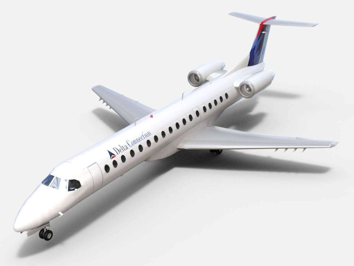 Embraer ERJ-145 Delta Connection 3D Model by Dreamscape Studios