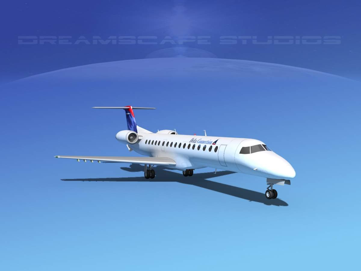 Embraer ERJ-145 Delta Connection 3D Model by Dreamscape Studios