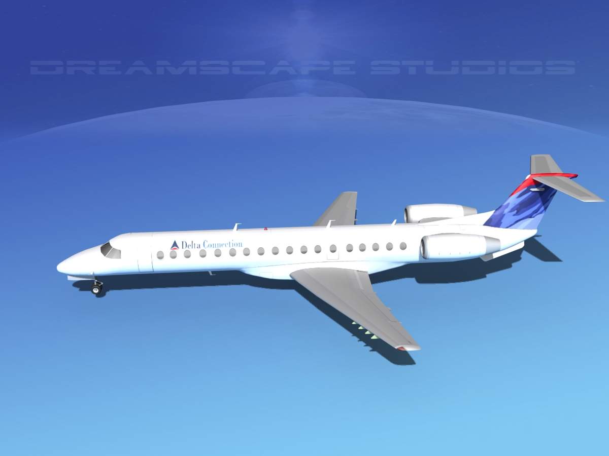 Embraer ERJ-145 Delta Connection 3D Model by Dreamscape Studios