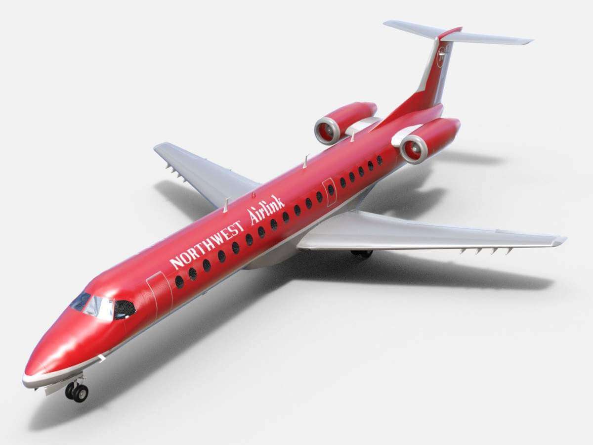 Embraer ERJ-145 Northwest Link 3D Model by Dreamscape Studios