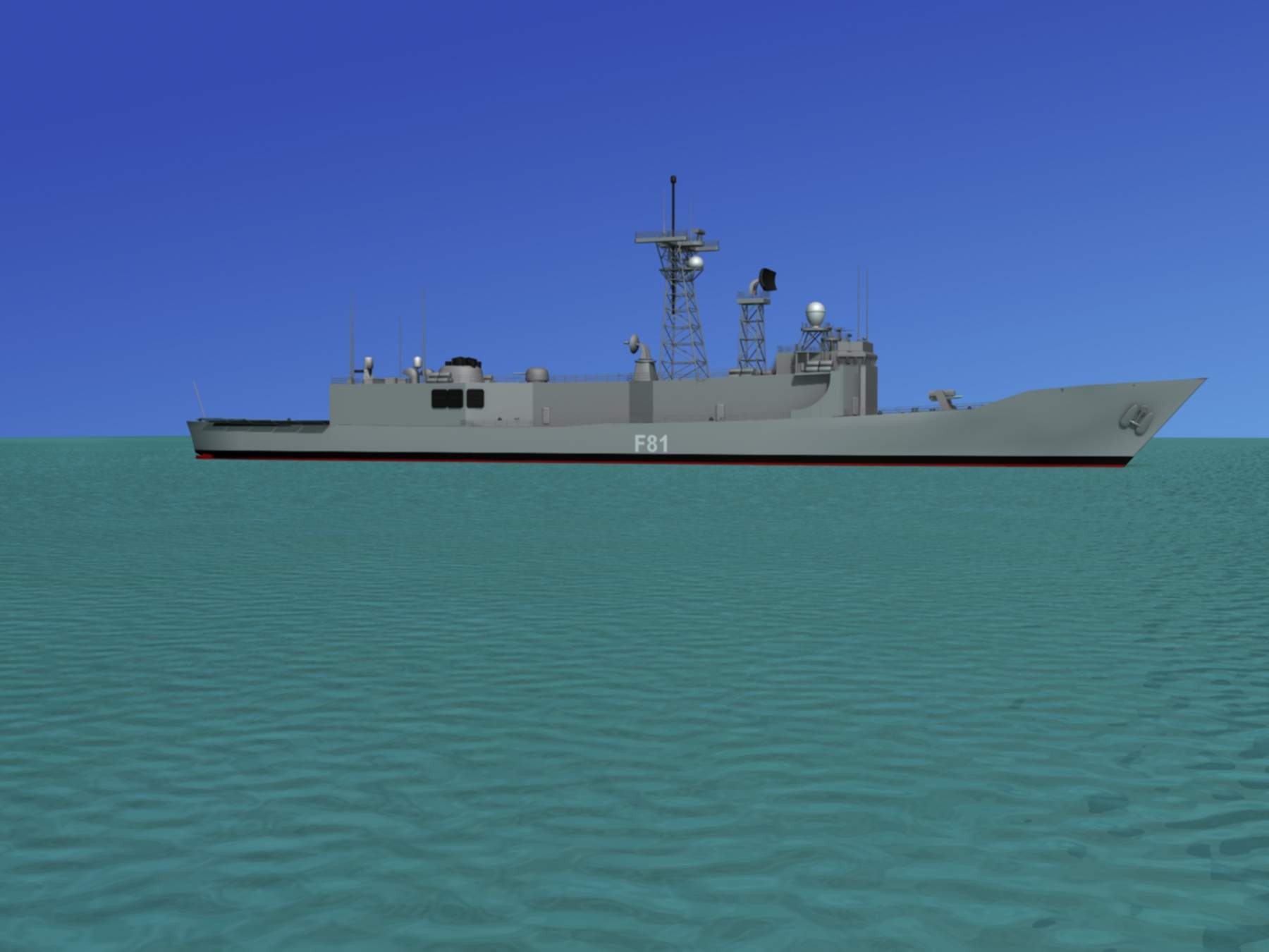 F81 SPS Santa Maria frigate - 3D Model by Dreamscape Studios