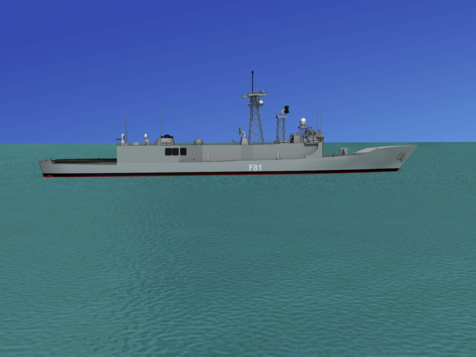 F81 SPS Santa Maria frigate - 3D Model by Dreamscape Studios