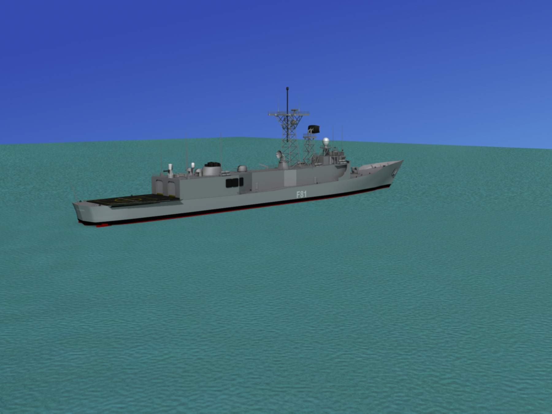 F81 SPS Santa Maria frigate - 3D Model by Dreamscape Studios