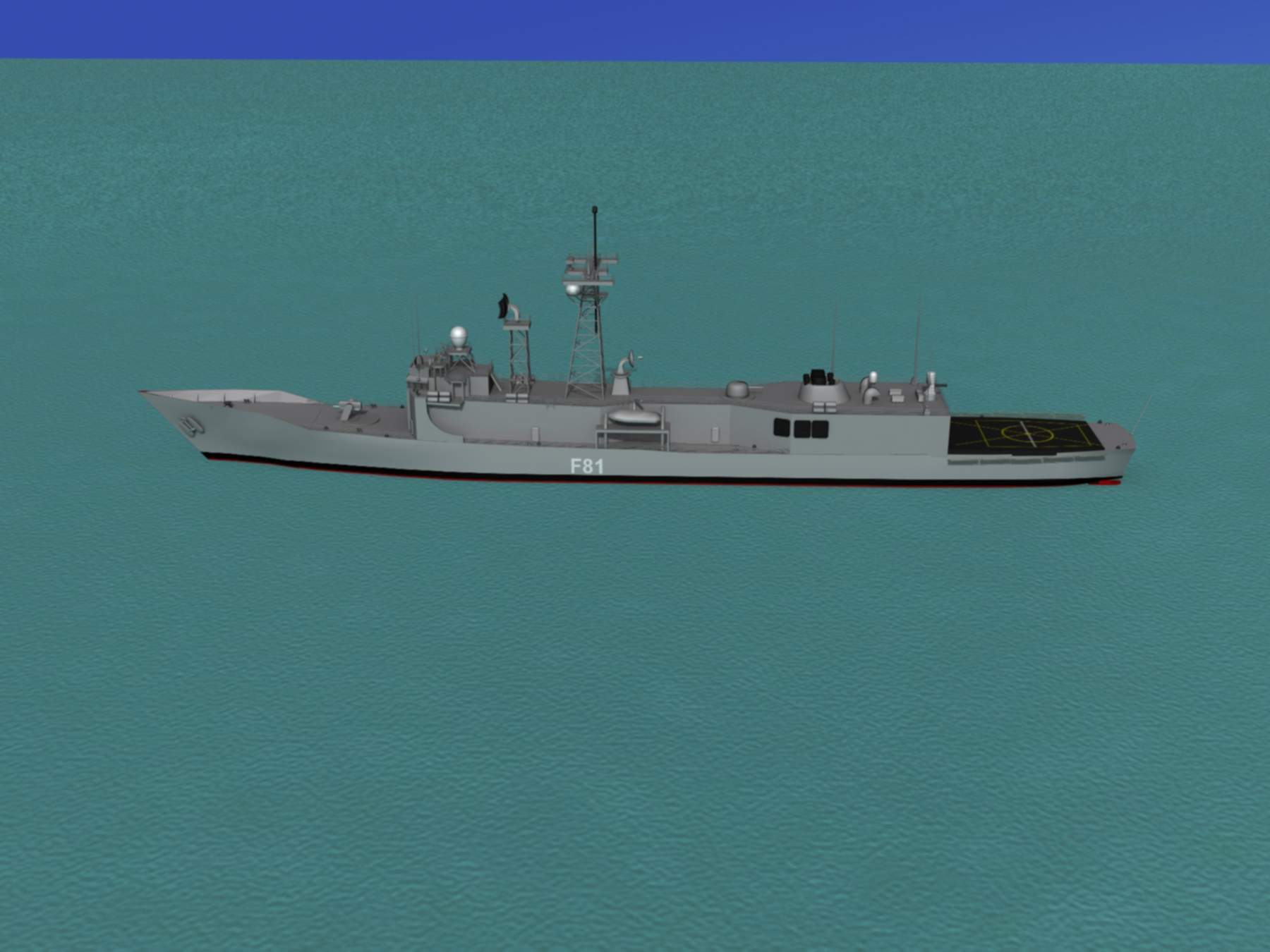 F81 SPS Santa Maria frigate - 3D Model by Dreamscape Studios