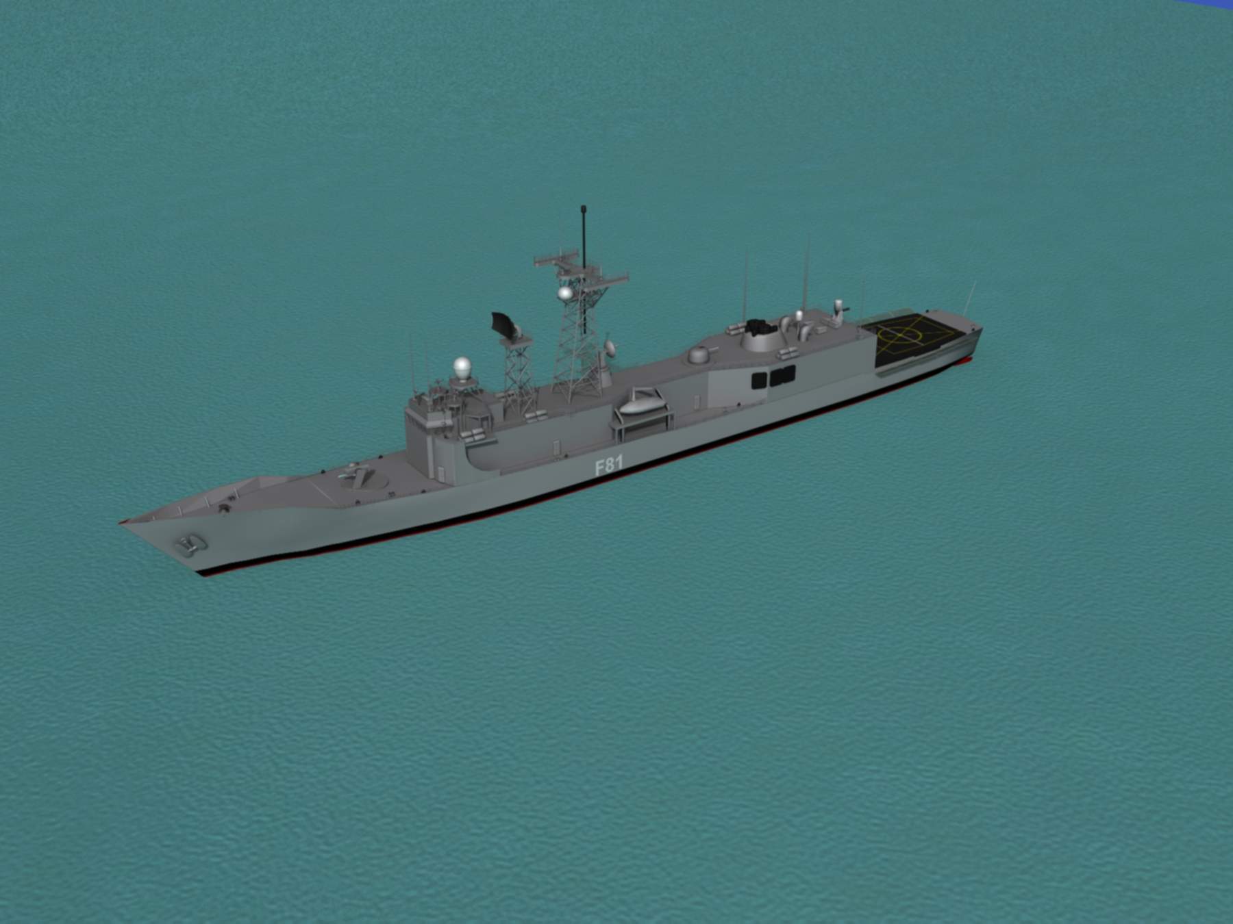 F81 SPS Santa Maria frigate - 3D Model by Dreamscape Studios