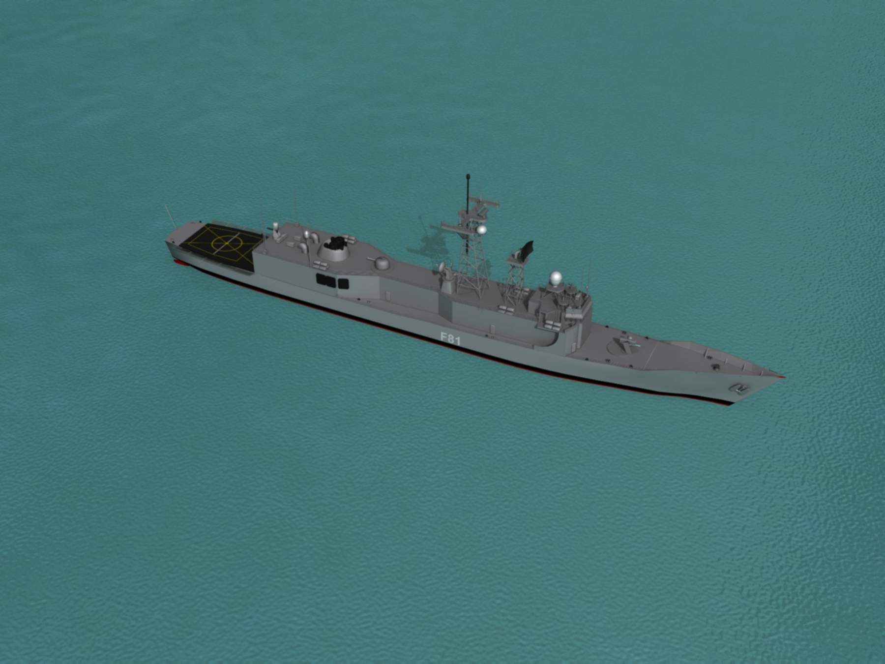 F81 SPS Santa Maria frigate - 3D Model by Dreamscape Studios