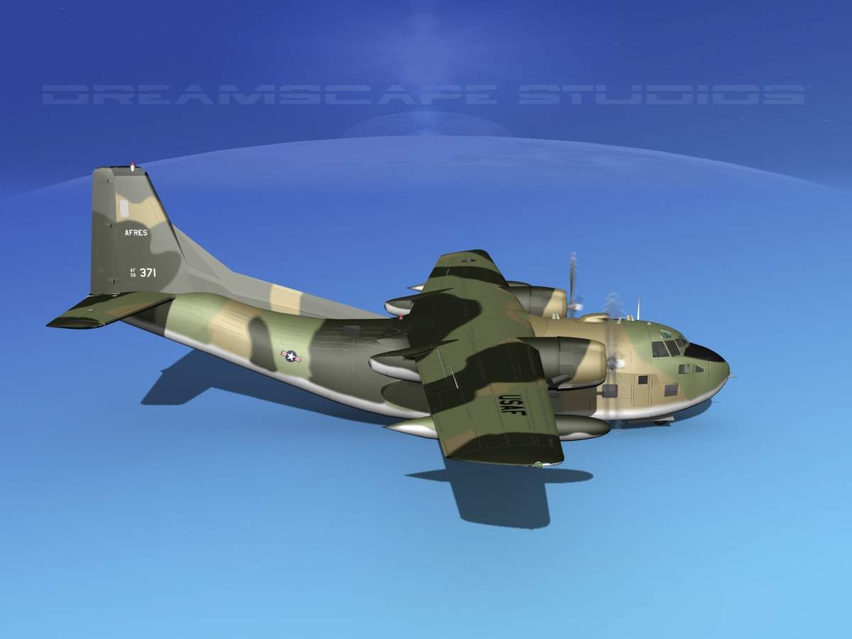 Fairchild C-123B Provider USAF 5 3D Model by Dreamscape Studios