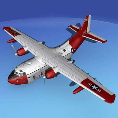 Fairchild C-123B Provider USAF Alaska 3D Model by Dreamscape Studios