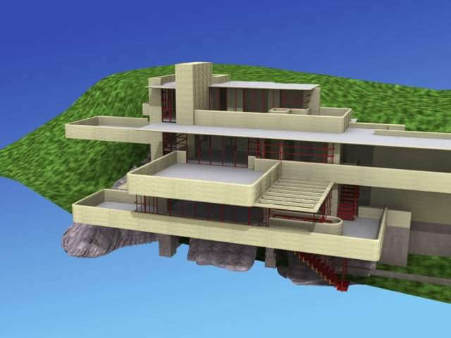 Falling Water House - 3D Model by Dreamscape Studios