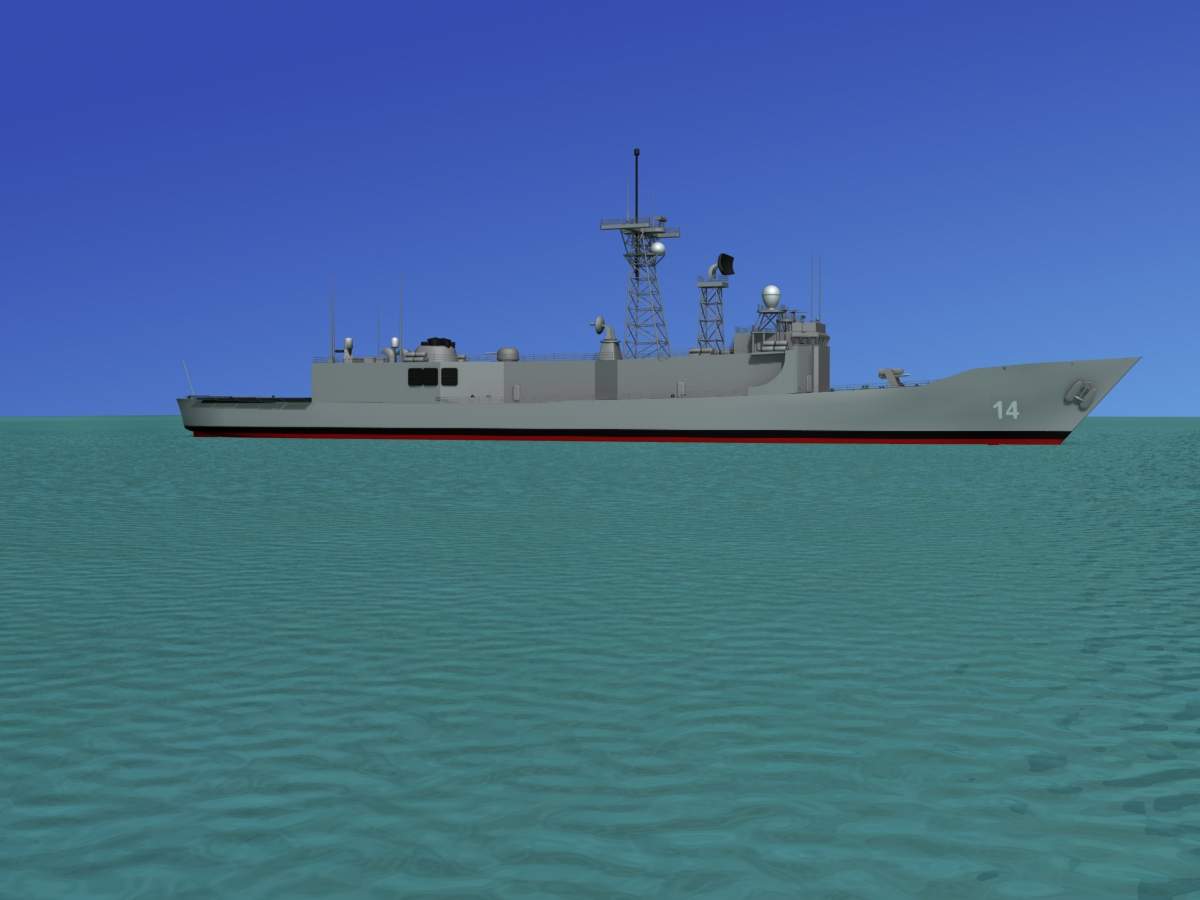 FFG14 USS Sides Perry Class Frigate - 3D Model by Dreamscape Studios