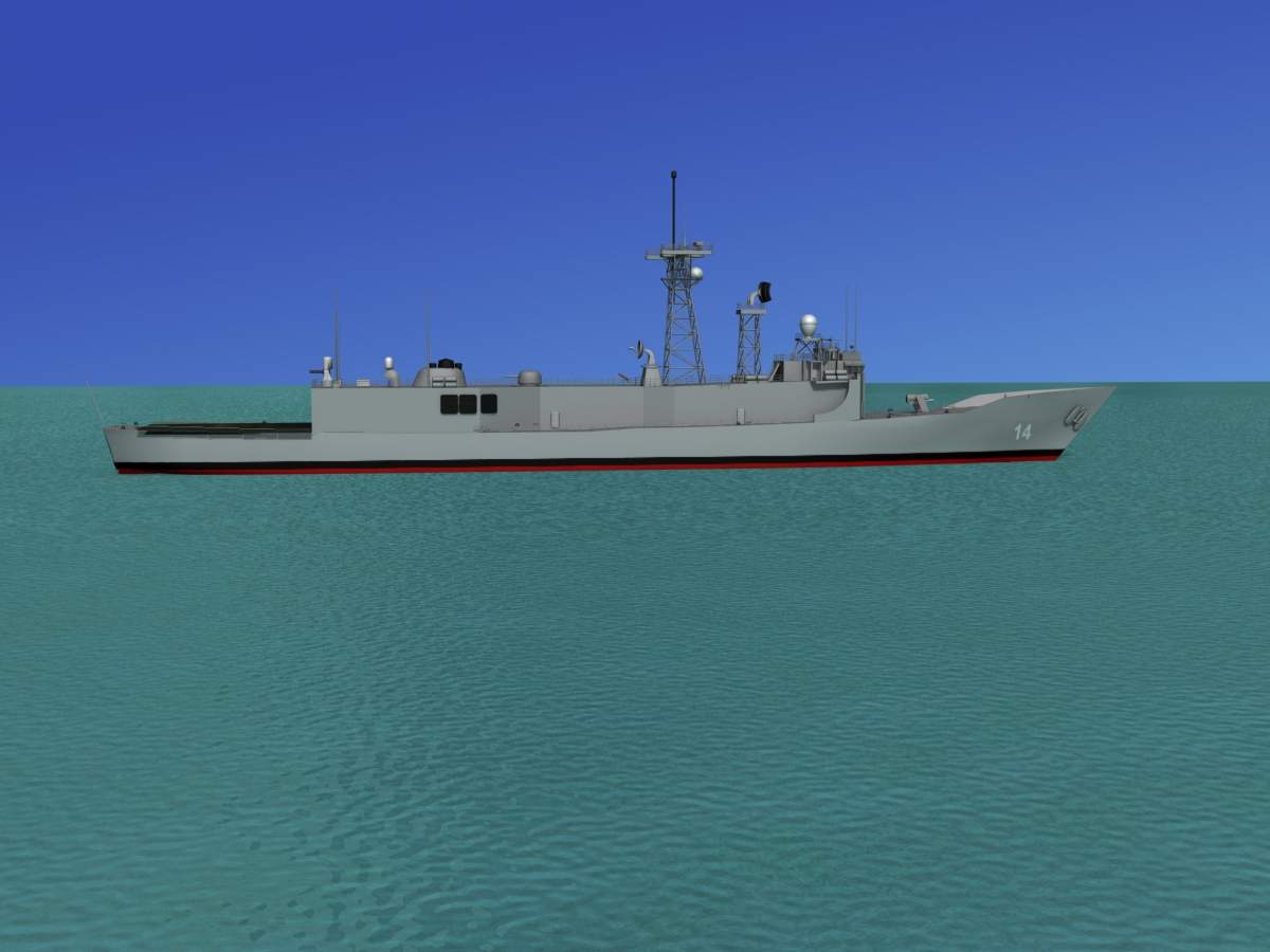 FFG14 USS Sides Perry Class Frigate - 3D Model by Dreamscape Studios