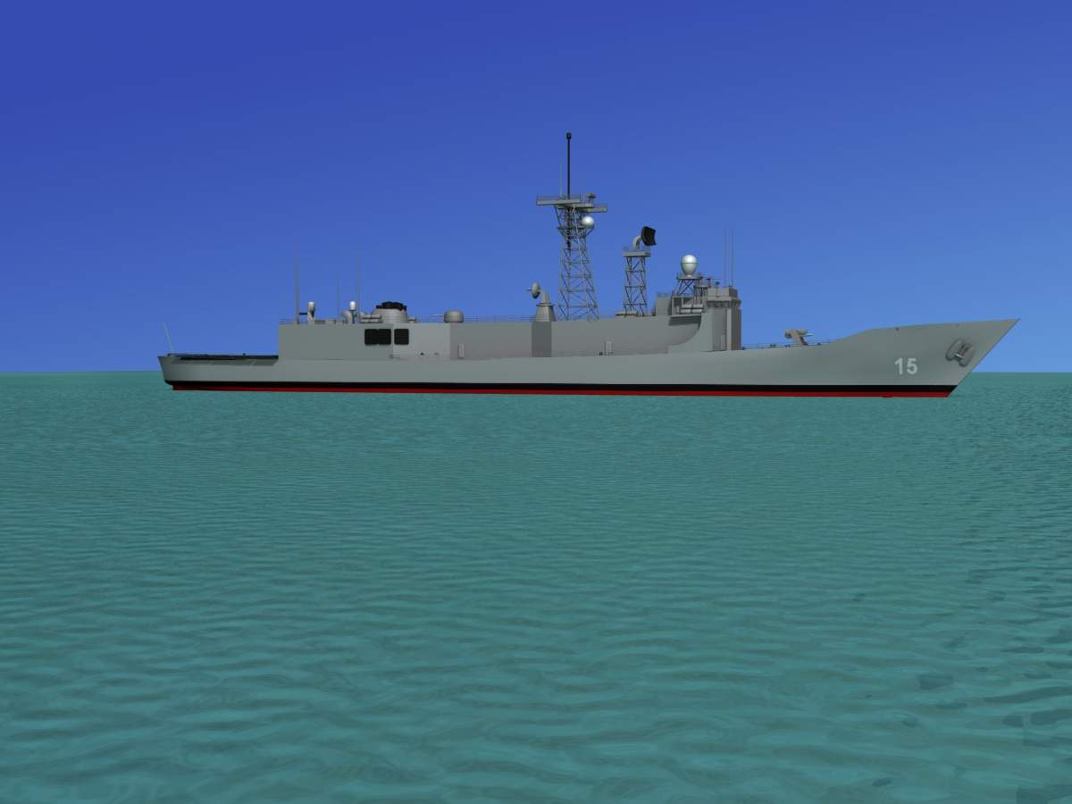 FFG15 USS Estocin Perry Class Frigate - 3D Model by Dreamscape Studios