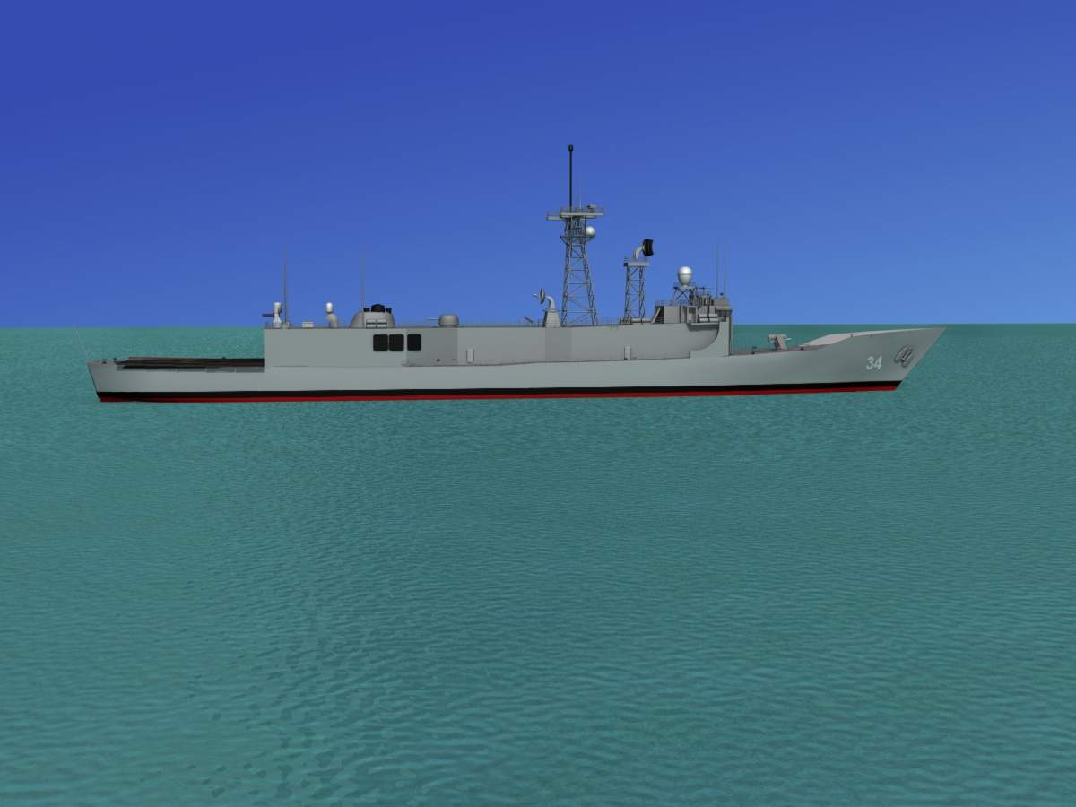 FFG34 USS Aubrey Fitch Perry Class Frigate - 3D Model by Dreamscape Studios