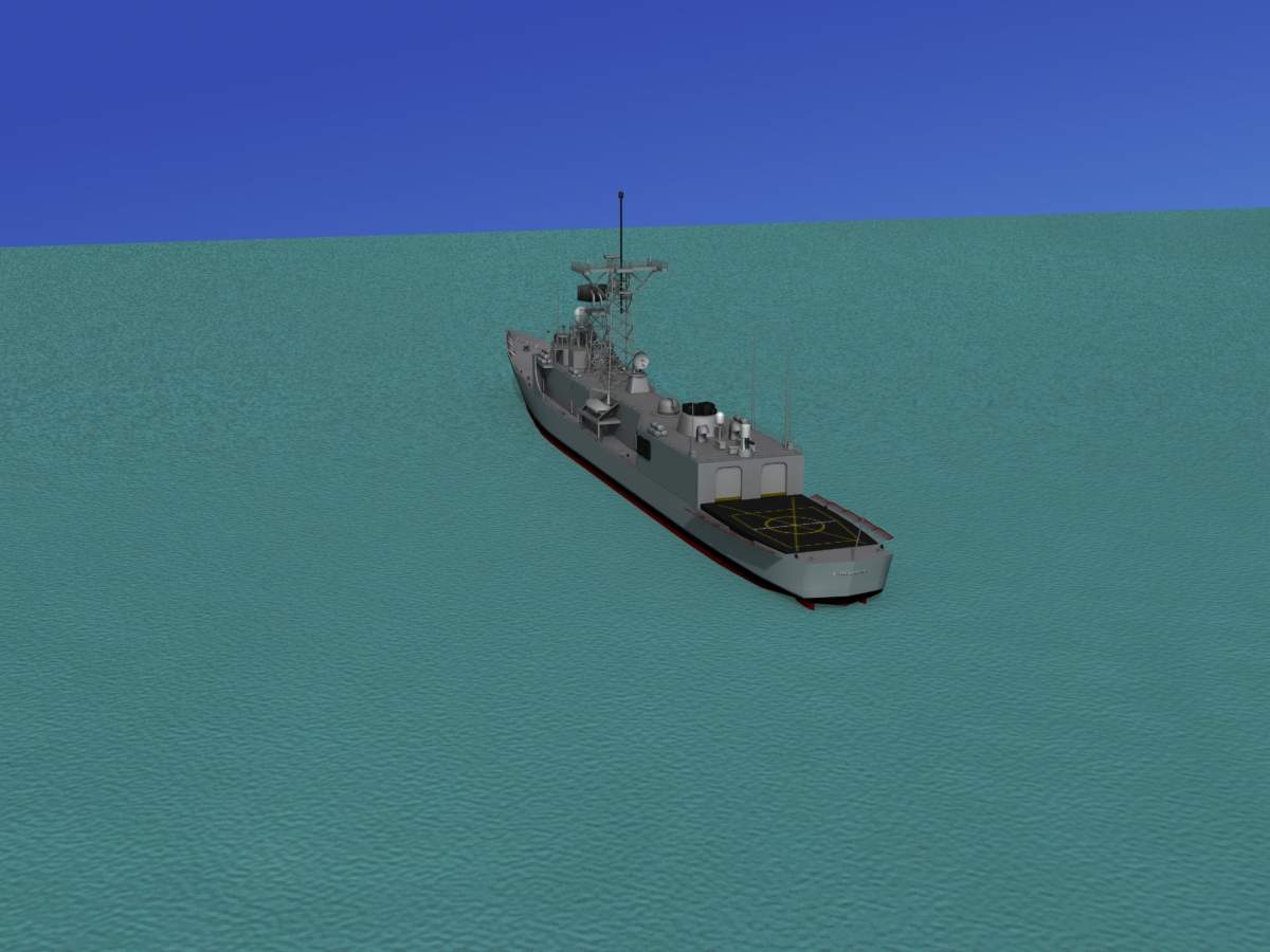 FFG34 USS Aubrey Fitch Perry Class Frigate - 3D Model by Dreamscape Studios