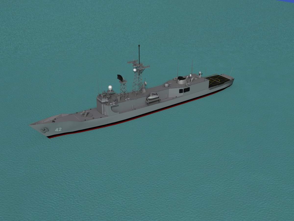 FFG42 USS Klakring Perry Class Frigate - 3D Model by Dreamscape Studios