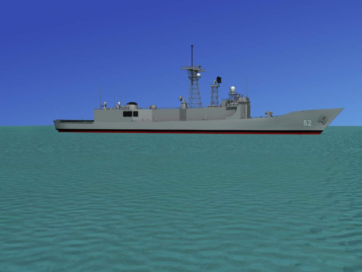FFG52 USS Carr Perry Class Frigate - 3D Model by Dreamscape Studios