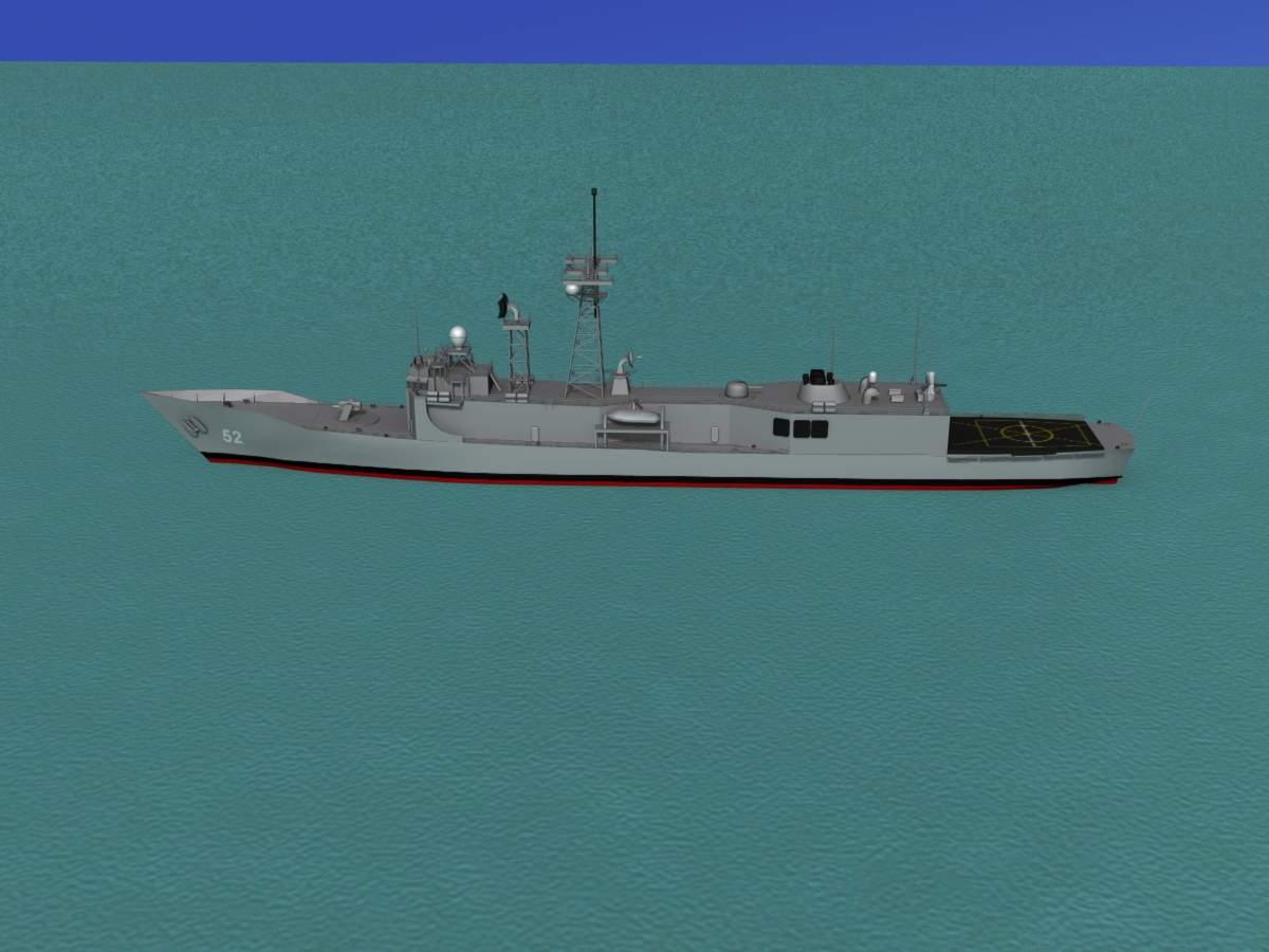 FFG52 USS Carr Perry Class Frigate - 3D Model by Dreamscape Studios