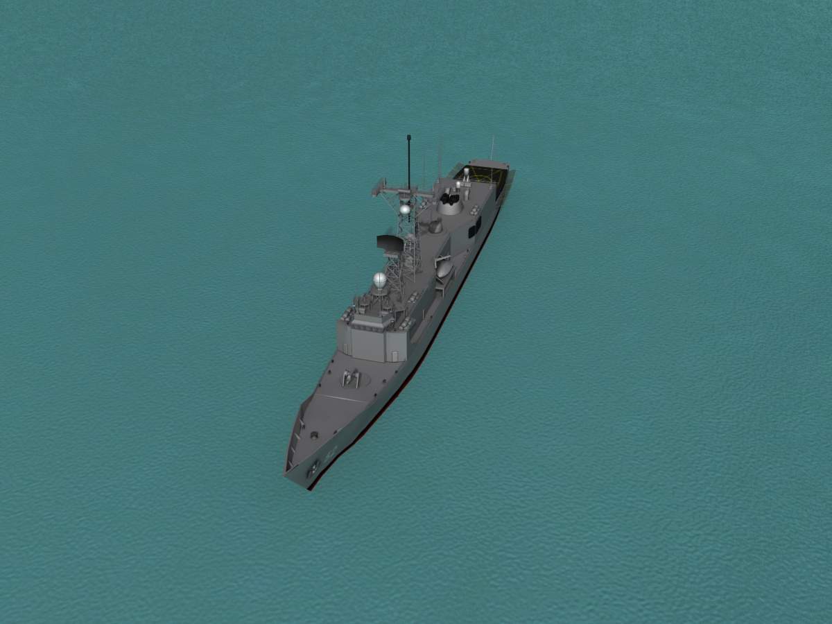 FFG52 USS Carr Perry Class Frigate - 3D Model by Dreamscape Studios