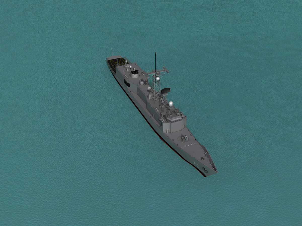 FFG52 USS Carr Perry Class Frigate - 3D Model by Dreamscape Studios