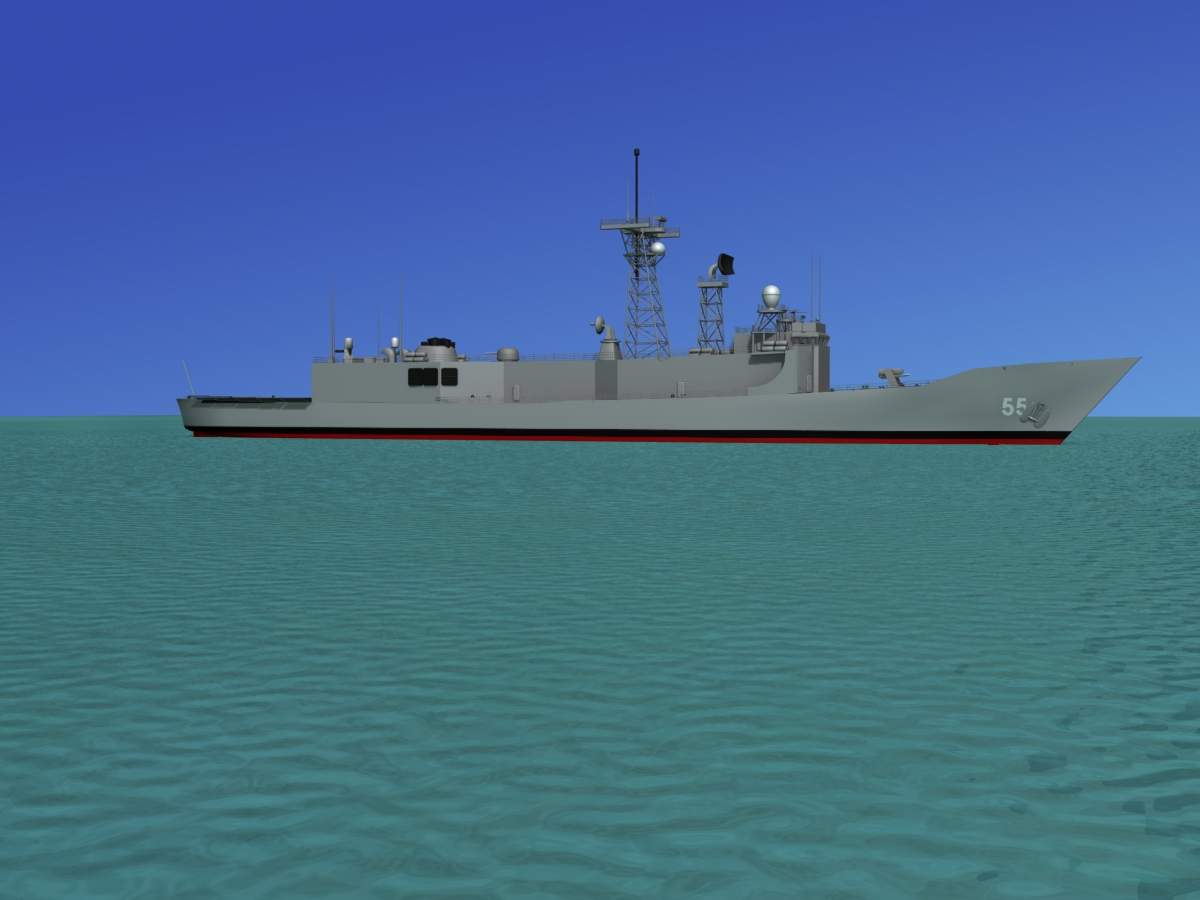 FFG55 USS Elrod Perry Class Frigate - 3D Model by Dreamscape Studios