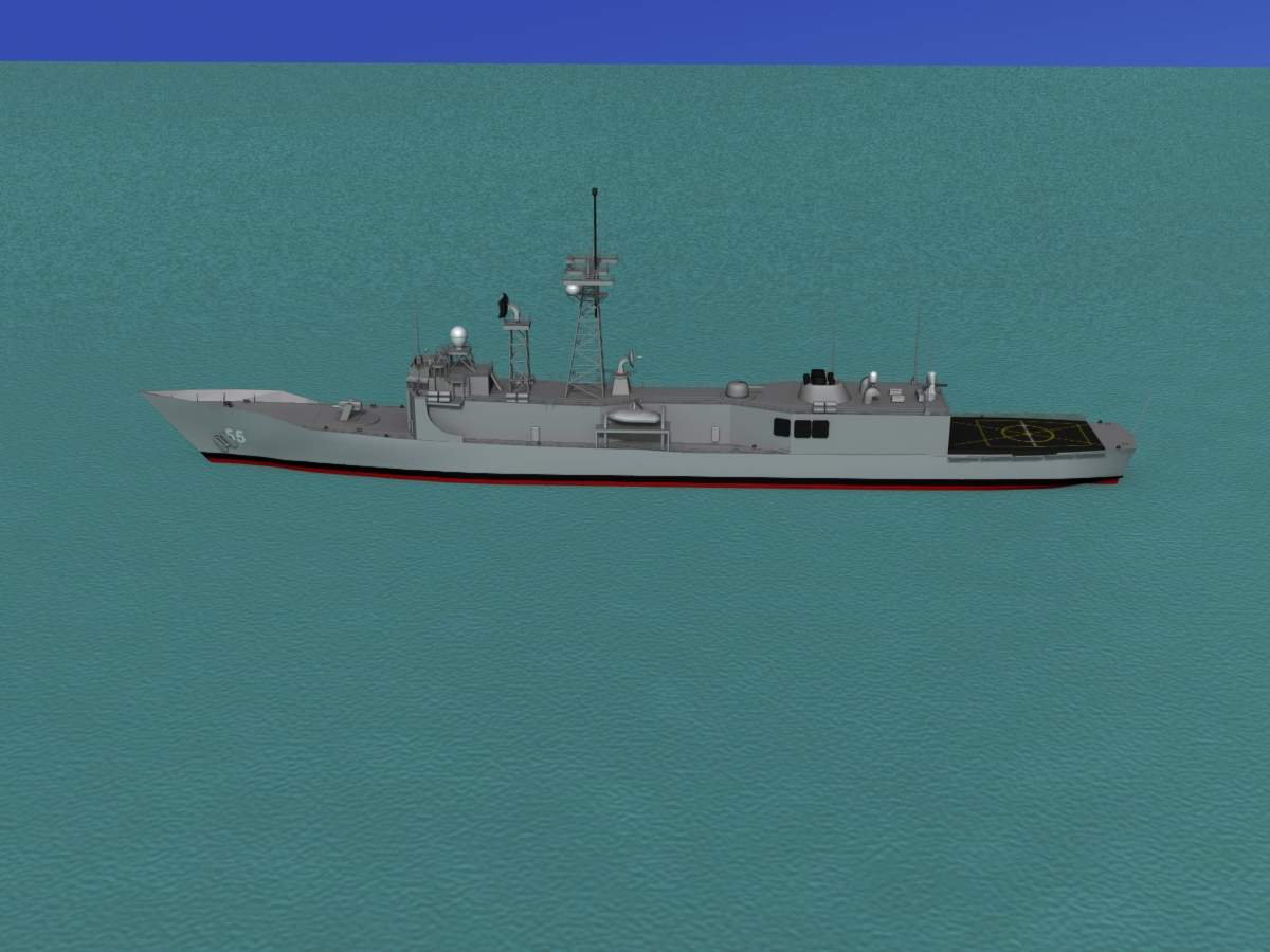 FFG55 USS Elrod Perry Class Frigate - 3D Model by Dreamscape Studios