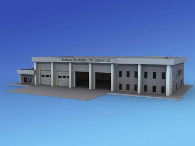 Fire Station - 3D Model by Dreamscape Studios