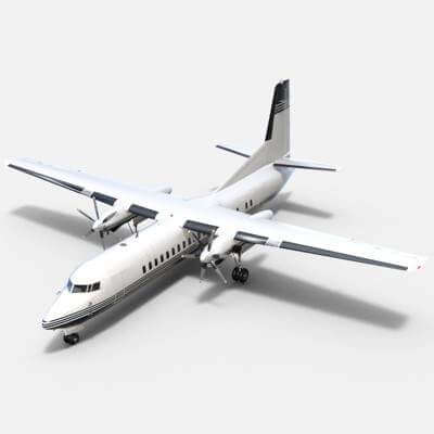 Fokker 50 Corporate - 3D Model by Dreamscape Studios