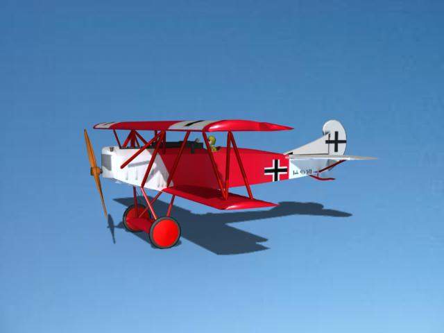 Fokker D-VII Toy Plane V02 3D Model by Dreamscape Studios